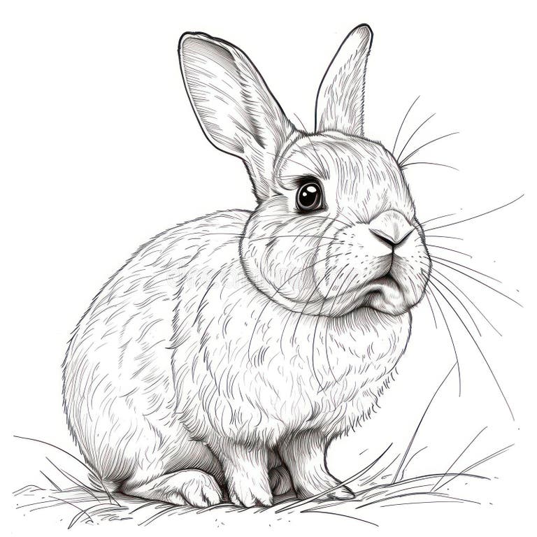 Rabbit Hopping Line Drawing Stock Illustrations – 118 Rabbit Hopping ...