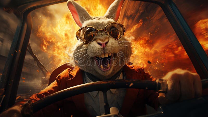 Bright Red Racing Car Races through Stadium for Formula One Racing ...