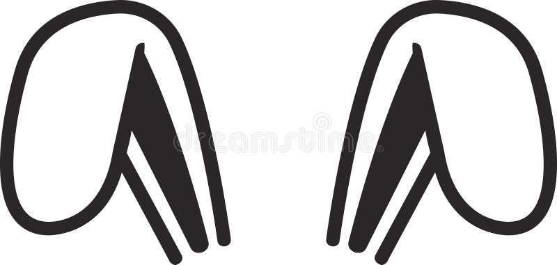 Rabbit Ear Icon. Vector Illustration Stock Vector - Illustration of ...
