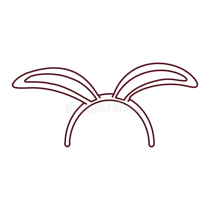 Rabbit ears isolated icon stock vector. Illustration of little - 139467033