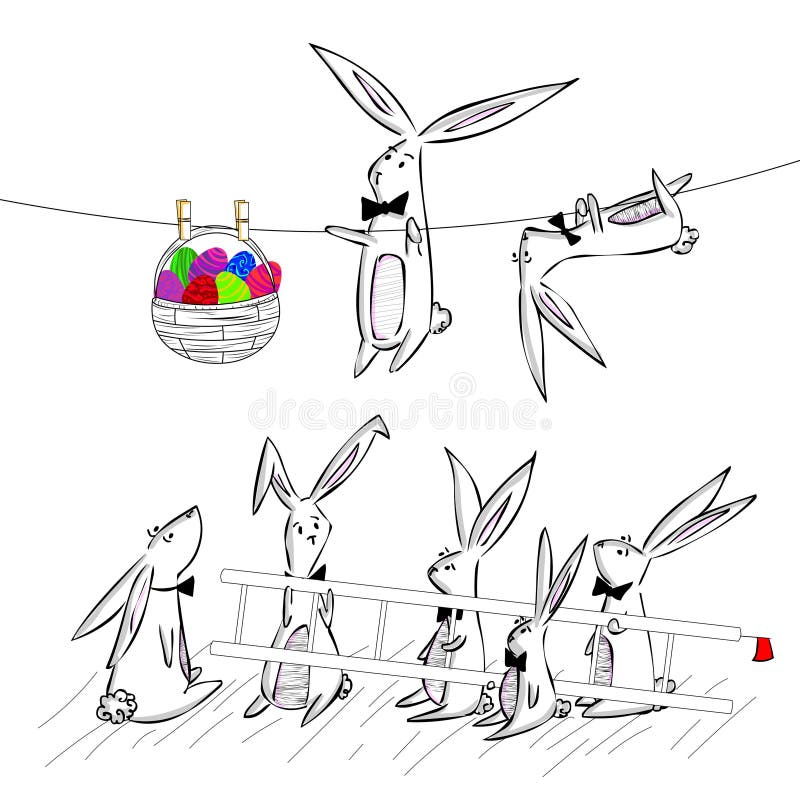 Rabbit easter stock vector. Illustration of ornament - 86097098