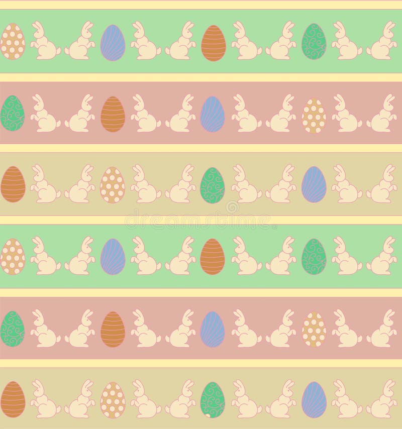 Rabbit Easter Seamless Pattern. Stock Vector - Illustration of decor ...