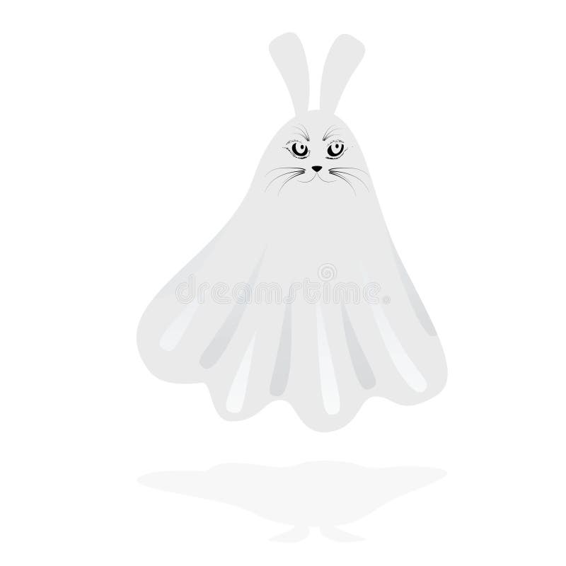 Rabbit Easter Spirit Halloween Ghost Animal Tattoo Icon Vector ...
