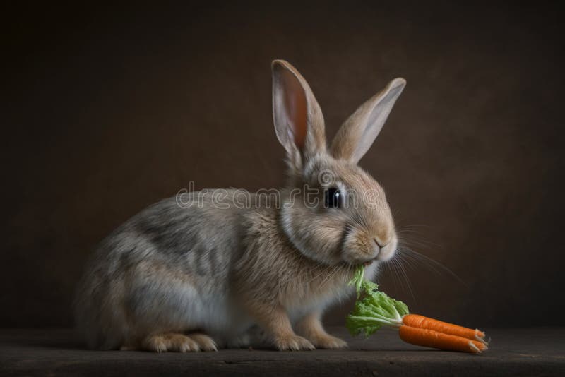 Rabbit Eating Carrot Stock Illustrations – 634 Rabbit Eating Carrot ...