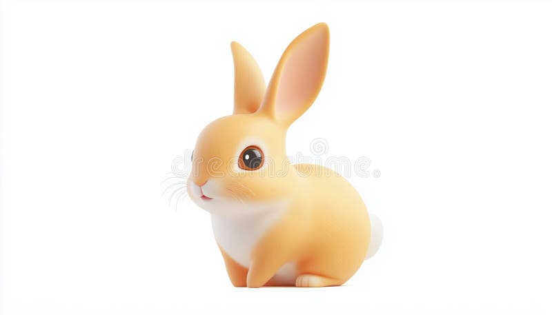 Rabbit Element Adds an Artistic Touch Stock Illustration - Illustration ...