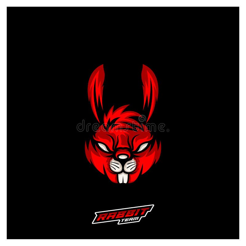 Rabbit Esport Gaming Mascot Logo Template Vector. Modern Head Rabbit ...