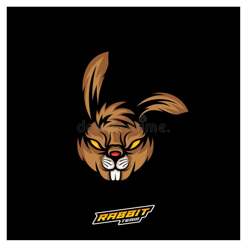 Rabbit Esport Gaming Mascot Logo Template Vector. Modern Head Rabbit ...