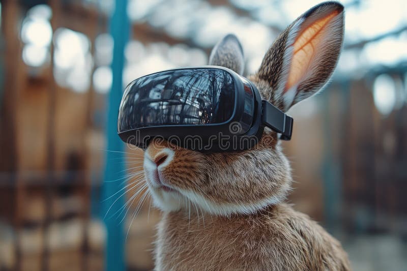 Man in VR Headset Exploring Futuristic Space Stock Photo - Image of ...