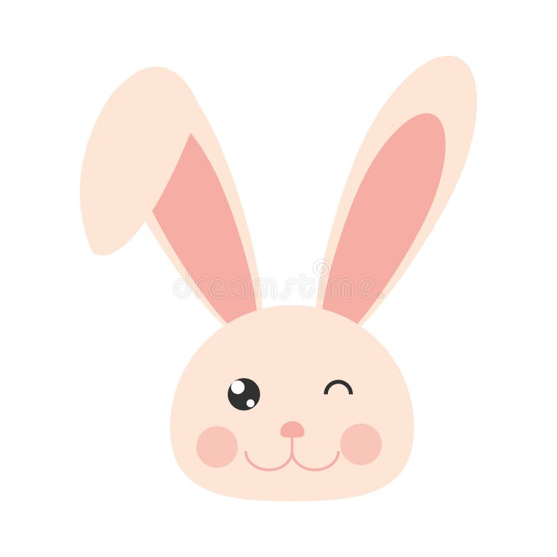 Rabbit face wink stock vector. Illustration of rabbit - 211573081