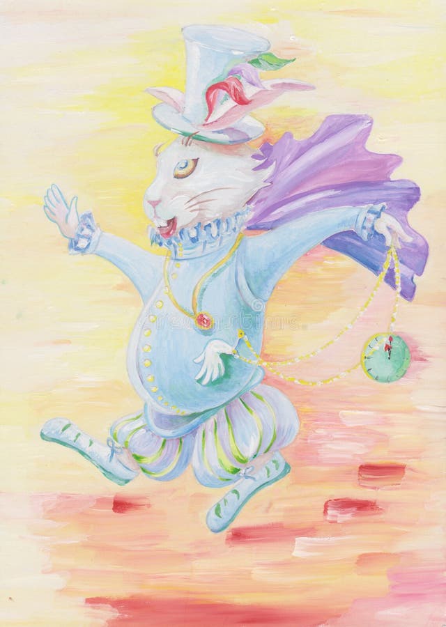 The Rabbit is from a Fairy Tale Stock Illustration - Illustration of ...
