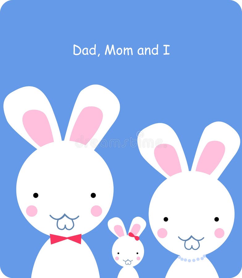 Rabbit family stock vector. Illustration of love, male - 11615752