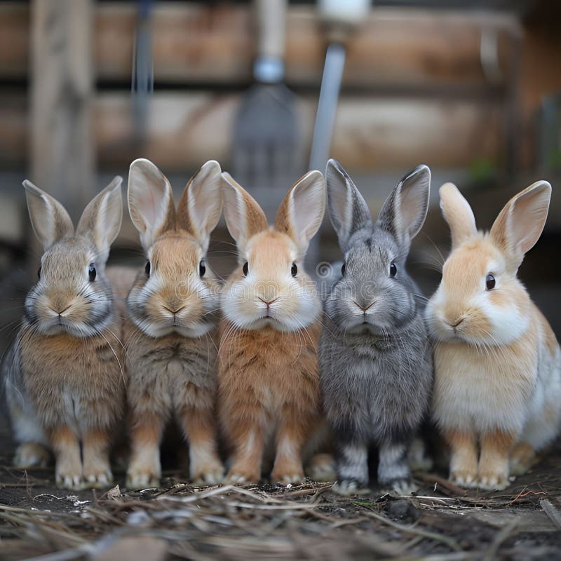 Rabbit farming stock illustration. Illustration of animal - 322916910