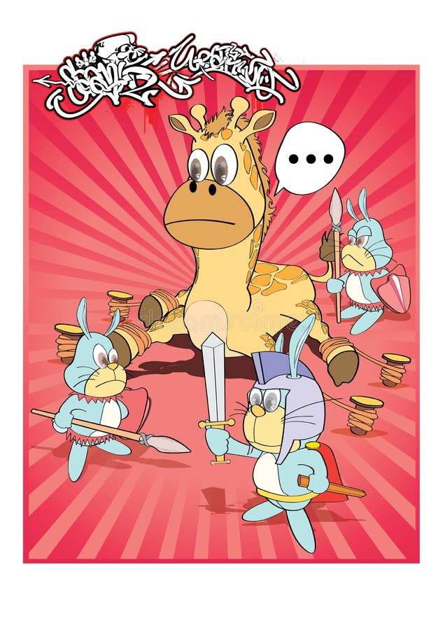 Rabbit Fighter stock vector. Illustration of warrior - 56213519