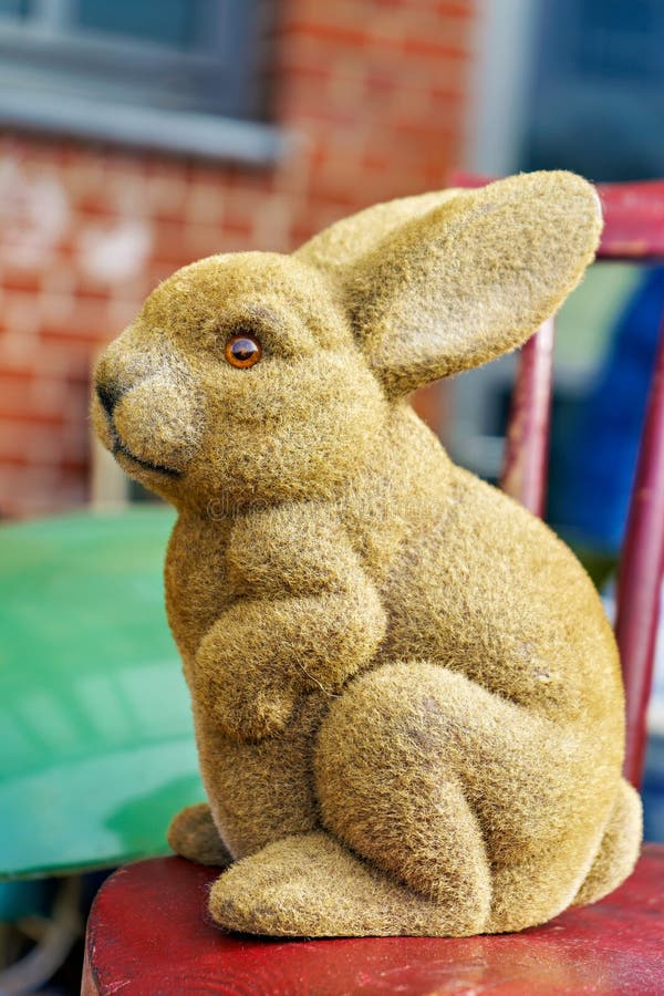 Rabbit Figurine on Display at a Flea Market Stock Image - Image of ...