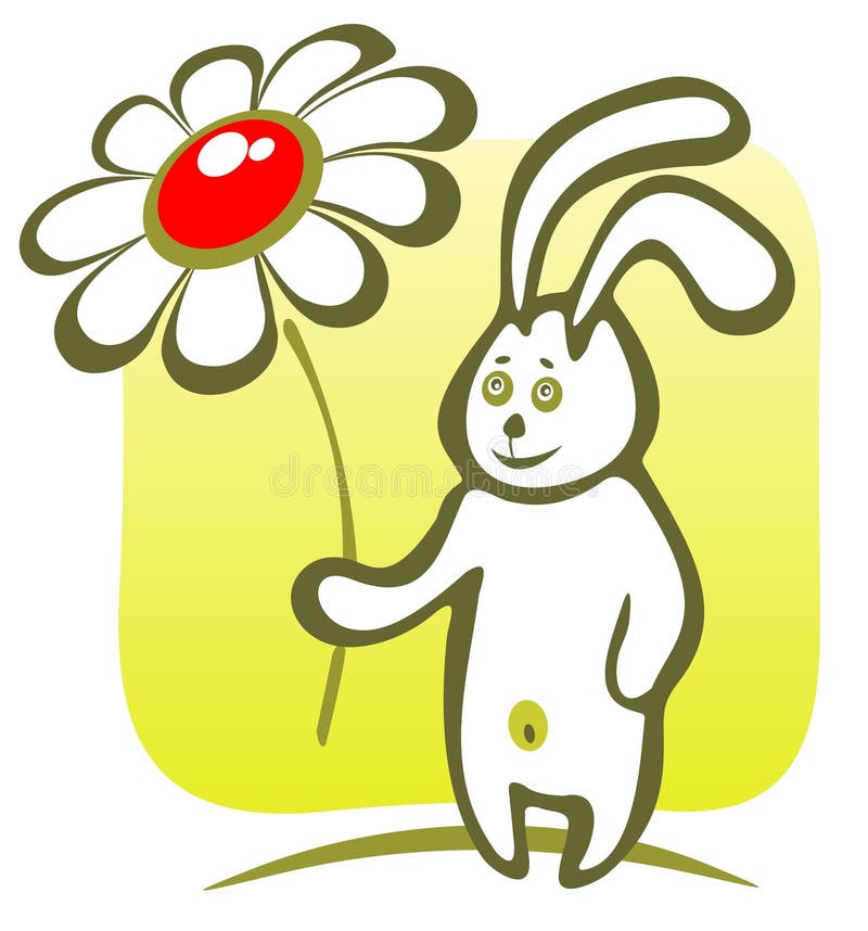 Cartoon Rabbit Flower Stock Illustrations – 57,591 Cartoon Rabbit ...