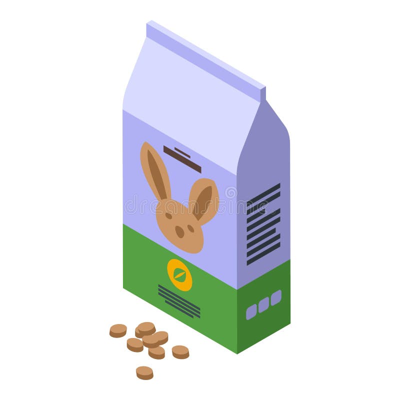 Rabbit Food Package Icon Isometric Vector. Animal Pet Stock Vector ...