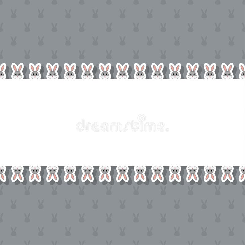 Rabbit with Frame for Banner, Poster, and Greeting Card Stock Vector ...