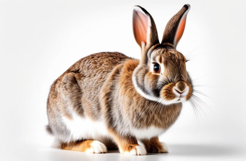 Bunny Rabbit in Front of White Background Stock Photo - Image of studio ...