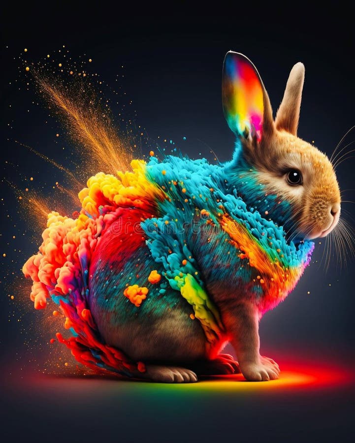 The rabbit full colour stock illustration. Illustration of bird - 270387705