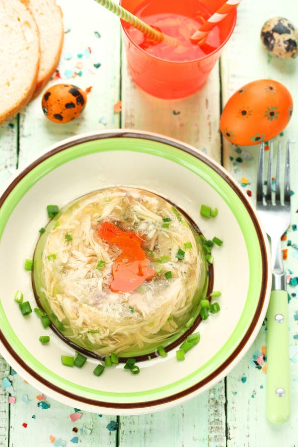 Rabbit Galantine Aspic for Easter Stock Image - Image of broth ...