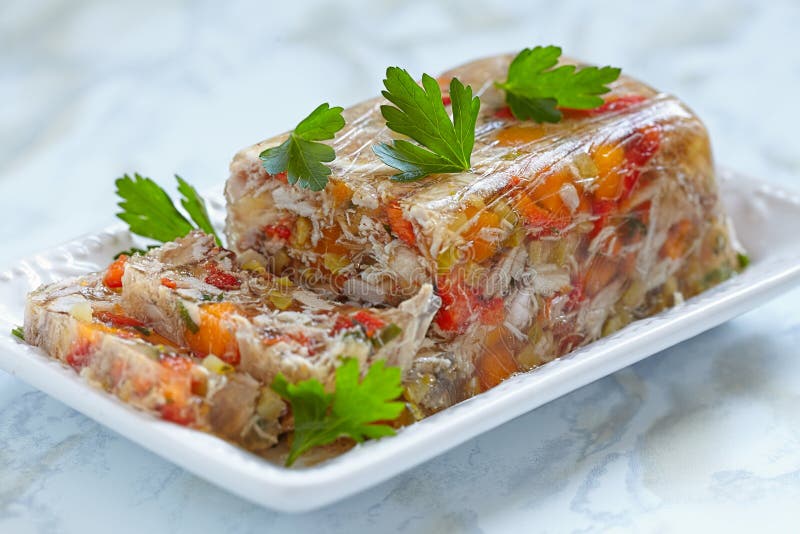 Rabbit Galantine with Vegetables Stock Image - Image of aspic, homemade ... Rabbit Galantine with Vegetables Stock Image - Image of aspic, homemade ...