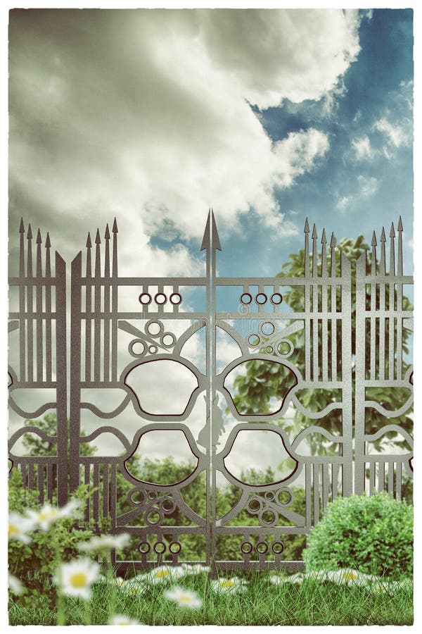 The rabbit gate stock illustration. Illustration of front - 189941424