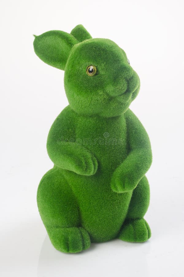 Easter One Big Green Stuffed Bunny with Stuffed Baby Rabbit Decoration ...