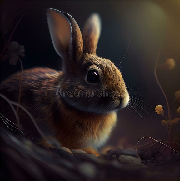 Rabbit on the Ground Rabbit in the Grass Rabbit in the Sun Stock ...