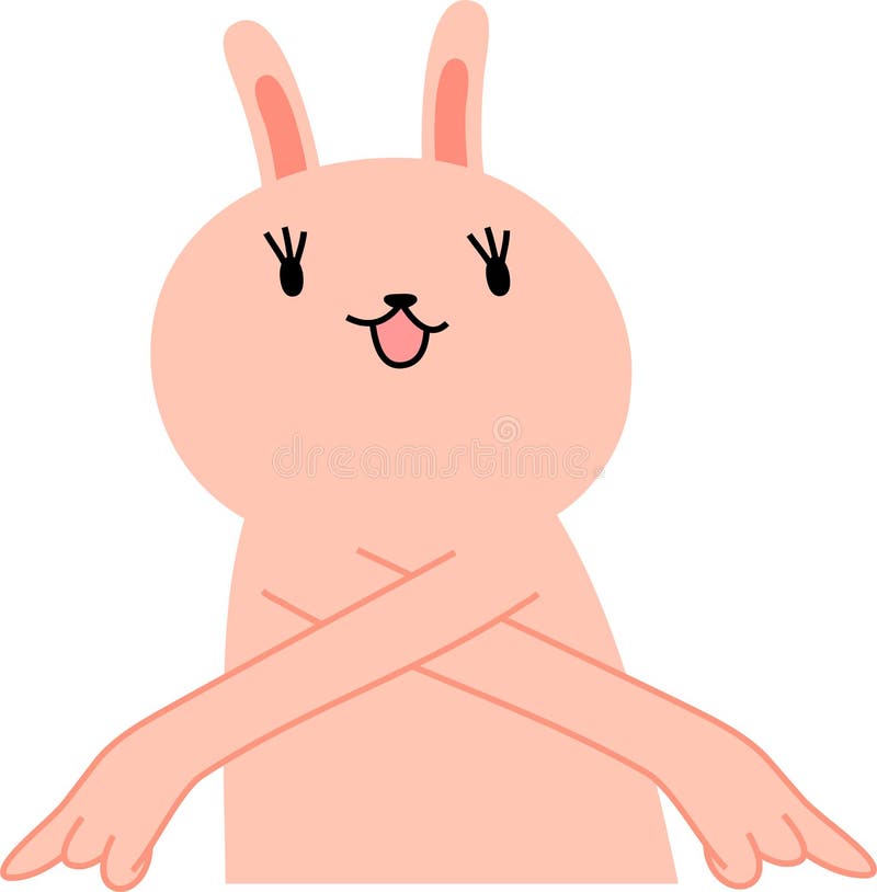 Rabbit that Guides You by Pointing Your Finger Stock Vector ...