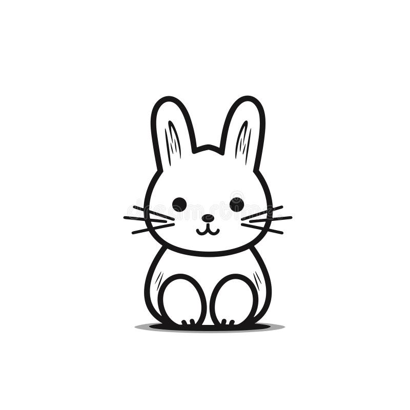 Rabbit Hand-drawn Illustration. Rabbit. Vector Doodle Style Cartoon ...