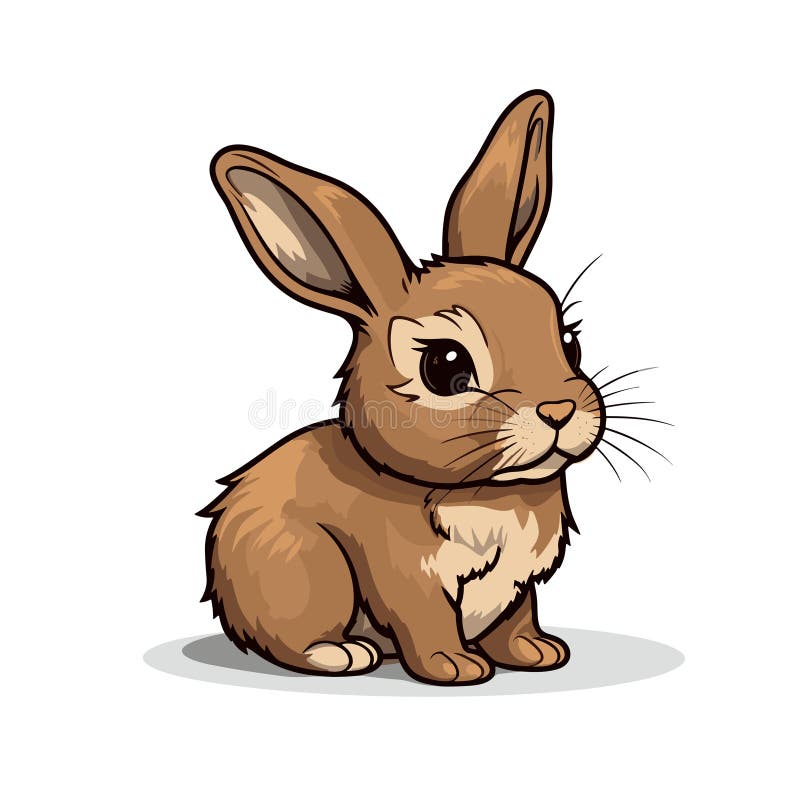 Rabbit Hand-drawn Illustration. Rabbit. Vector Doodle Style Cartoon ...