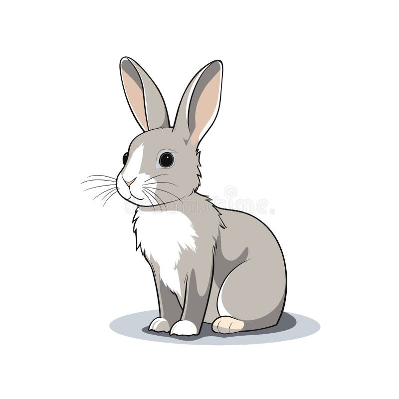Rabbit Hand-drawn Illustration. Rabbit. Vector Doodle Style Cartoon ...