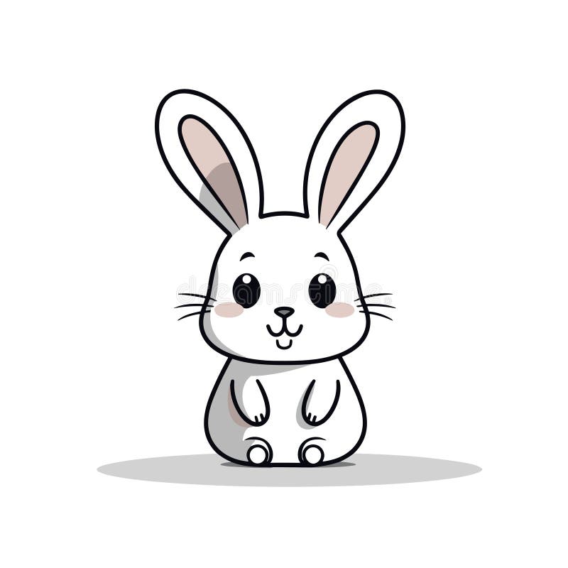 Rabbit Hand-drawn Illustration. Rabbit. Vector Doodle Style Cartoon ...