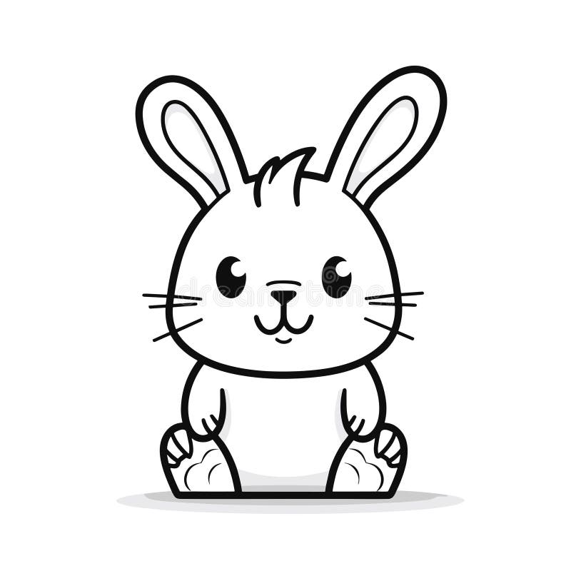Rabbit Hand-drawn Illustration. Rabbit. Vector Doodle Style Cartoon ...