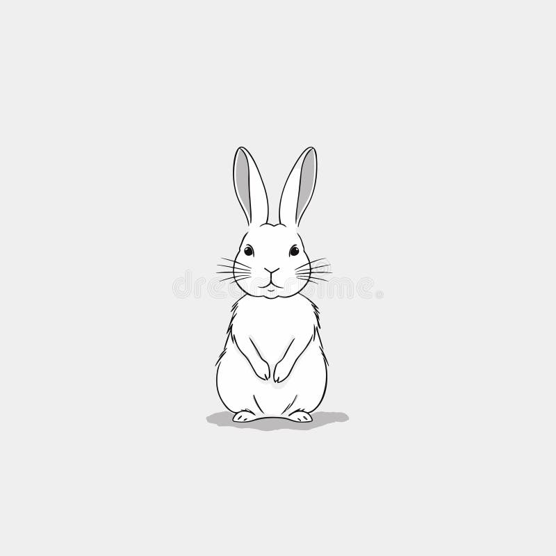 Rabbit Hand-drawn Illustration. Rabbit. Vector Doodle Style Cartoon ...