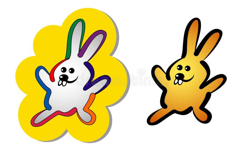 Rabbit stock vector. Illustration of dancing, vector - 35624143