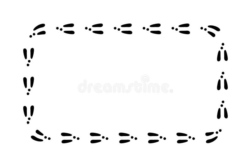 Rabbit or Hare Footprint Trail. Bunny Foot Prints on Snow. Rabbit Paw ...