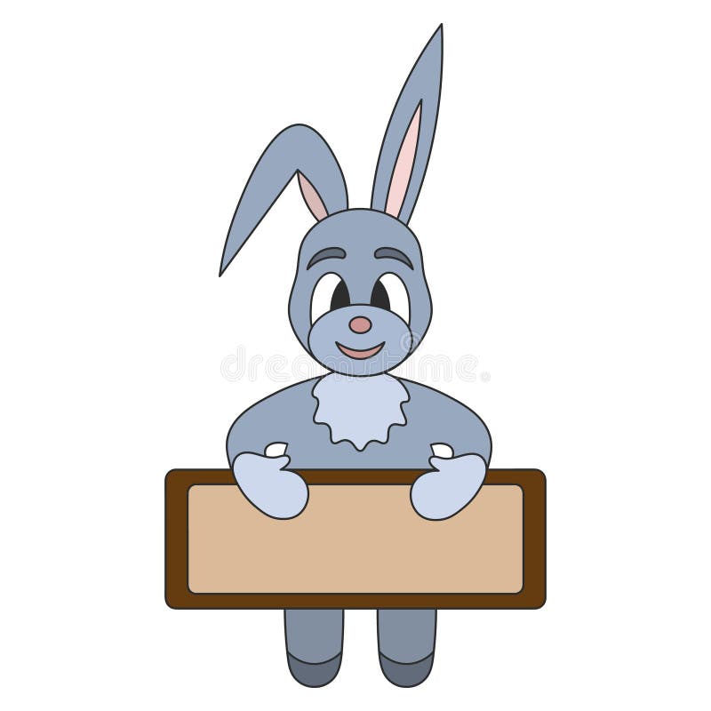 Rabbit Signboard Banner Stock Illustrations – 388 Rabbit Signboard ...