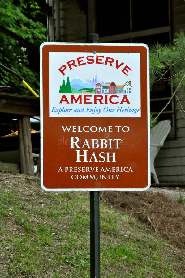 Rabbit Hash Sign stock image. Image of outside, register - 34093455