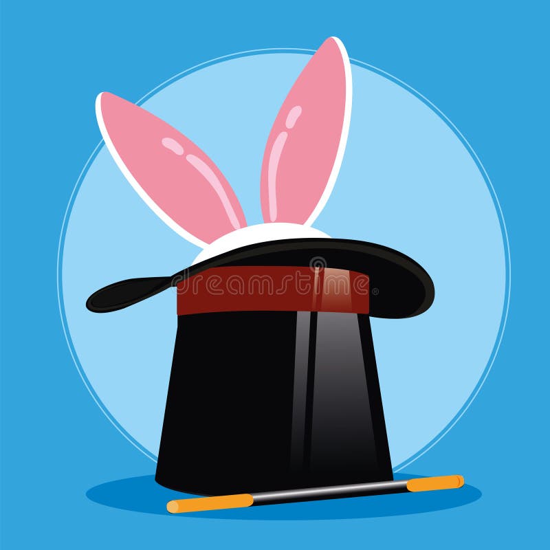 Rabbit in a Hat Magician Professions Concept Vector Stock Vector ...