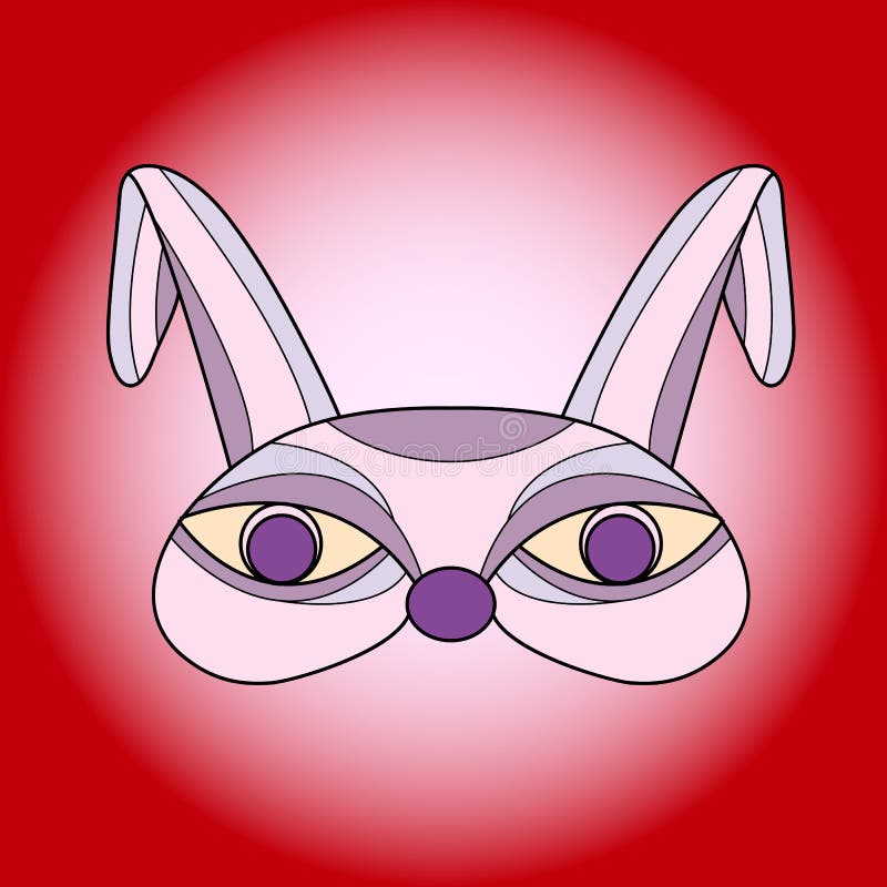 Rabbit Head Cartoon stock vector. Illustration of drawing - 64700921