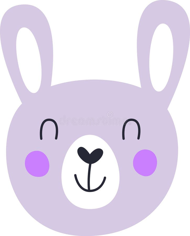 Rabbit Head Cartoon stock vector. Illustration of white - 319311824