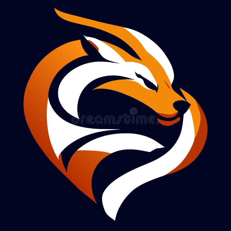 Rabbit Head with Fire Flame Vector Logo Design Template Illustration ...