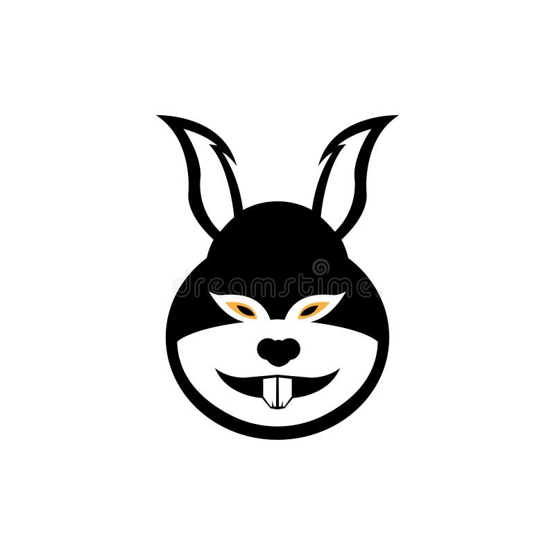 Rabbit Head Icon Logo Design Vector Illustration Stock Vector ...