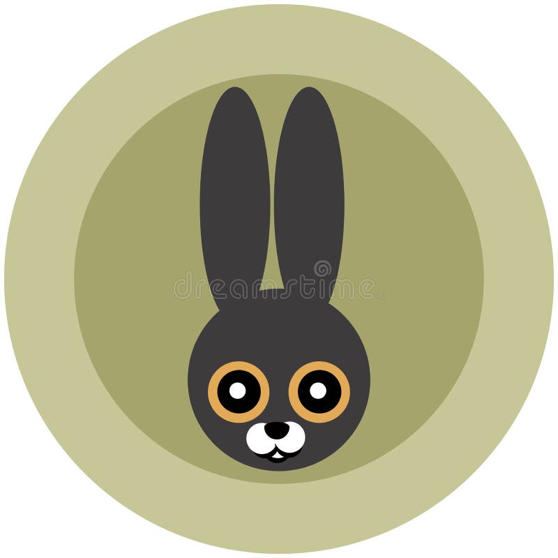Rabbit Head Icon stock illustration. Illustration of clip - 248165782