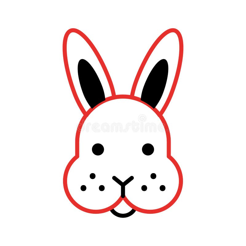 Rabbit head isolated icon stock vector. Illustration of emblem - 95488785