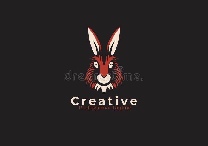 Rabbit Head Logo, Bunny Logo, Big Ears Rabbit Face Logo, Vector Eps ...