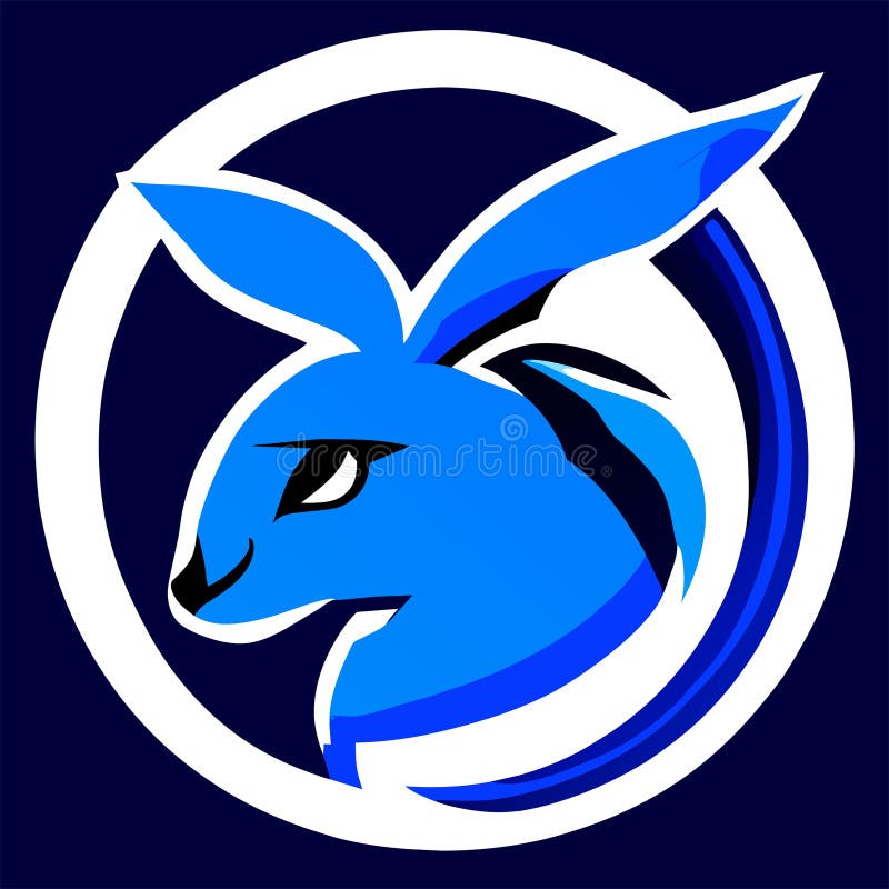 Rabbit Head Logo. Vector Illustration of a Rabbit Head with Wings Stock ...