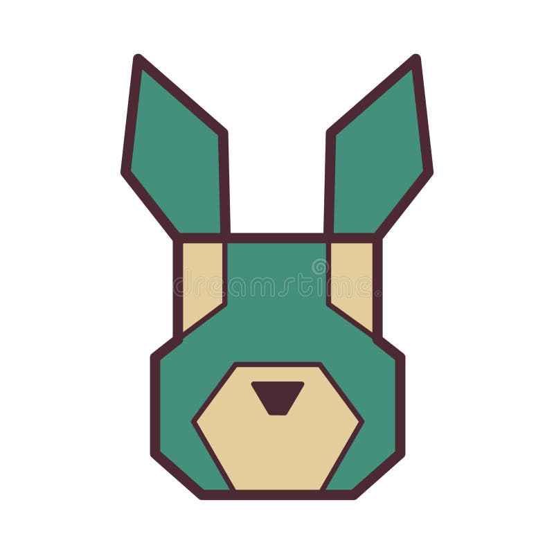 Rabbit Head. Vector Illustration Decorative Design Stock Vector ...