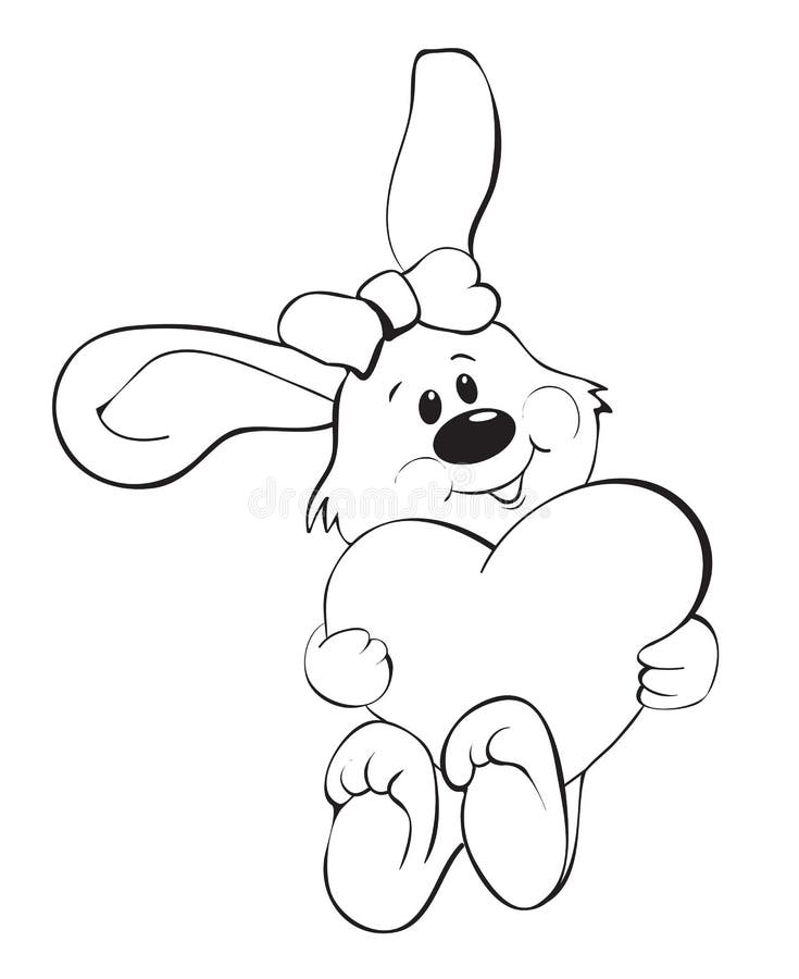 Rabbit. outline stock vector. Illustration of isolated - 17831723